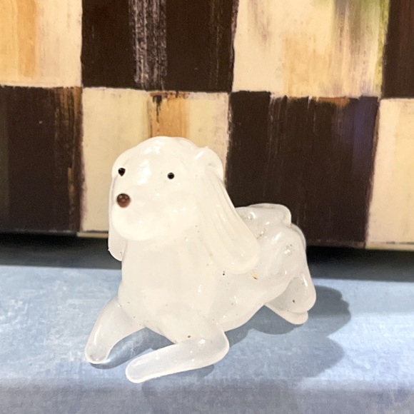 unbranded | Art | Stone Dog Figurine Miniature White Alabaster Vintage ...